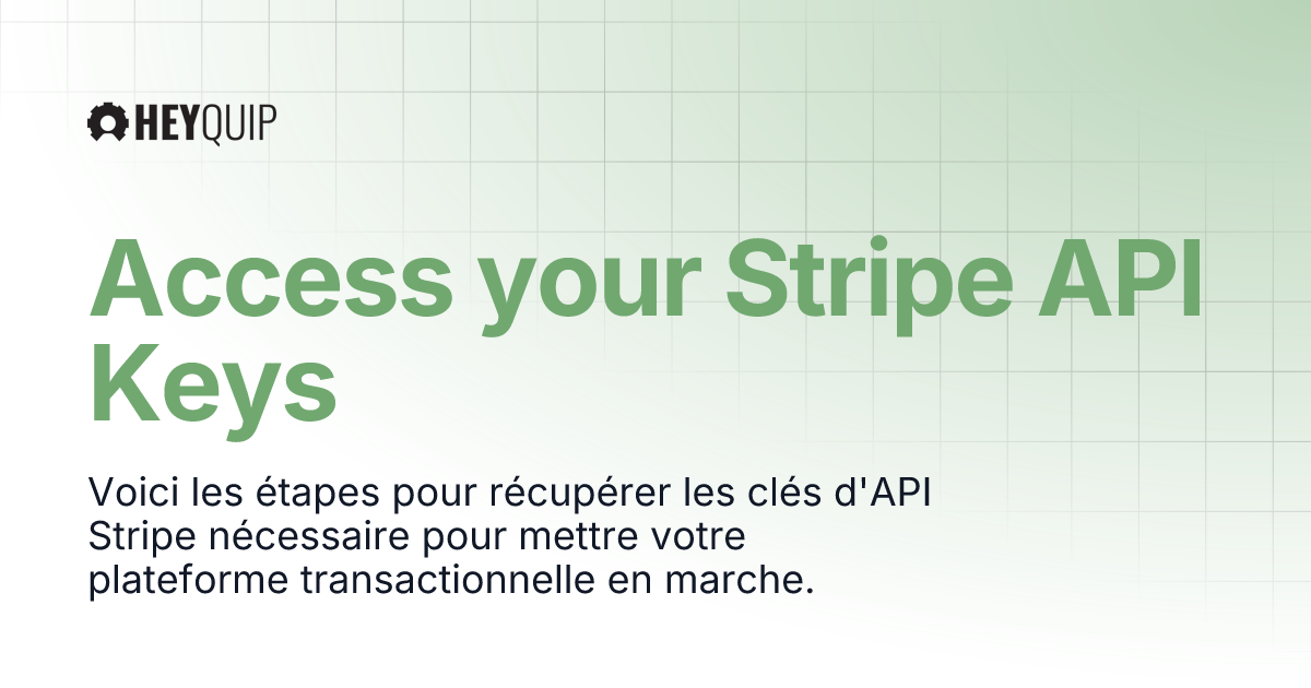Access your Stripe API Keys | Heyquip